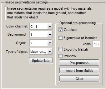Microscopy Image Browser Watershed/Graphcut segmentation