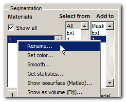 Microscopy Image Browser Watershed/Graphcut segmentation
